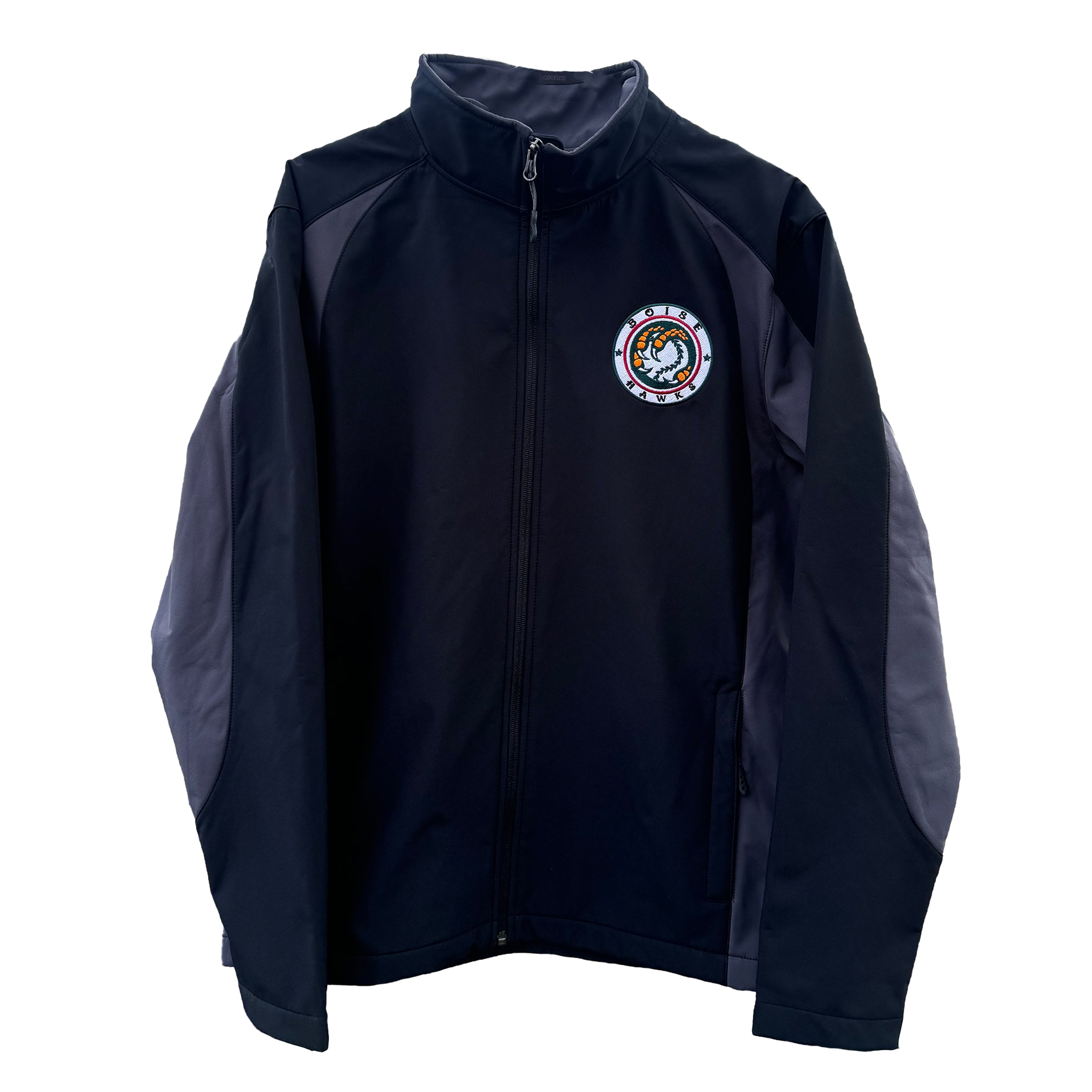 SOFT SHELL JACKET W/VINTAGE WHITE COLOR LOGO – Boise Hawks